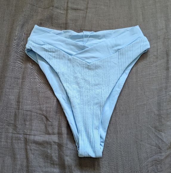 l*space | Swim | Lspace Court Ribbed Bikini Bottoms Sky Blue | Poshmark